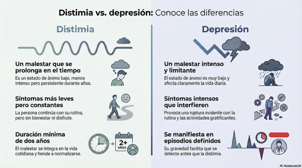Diferencia entre distimia y depresión | Cuidum